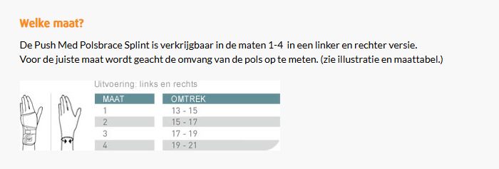 Push Med Polsbrace Splint | Podobrace